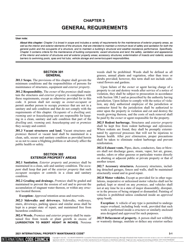 Understanding the 2021 IPMC Chapter 3: General Requirements - Stay Up ...