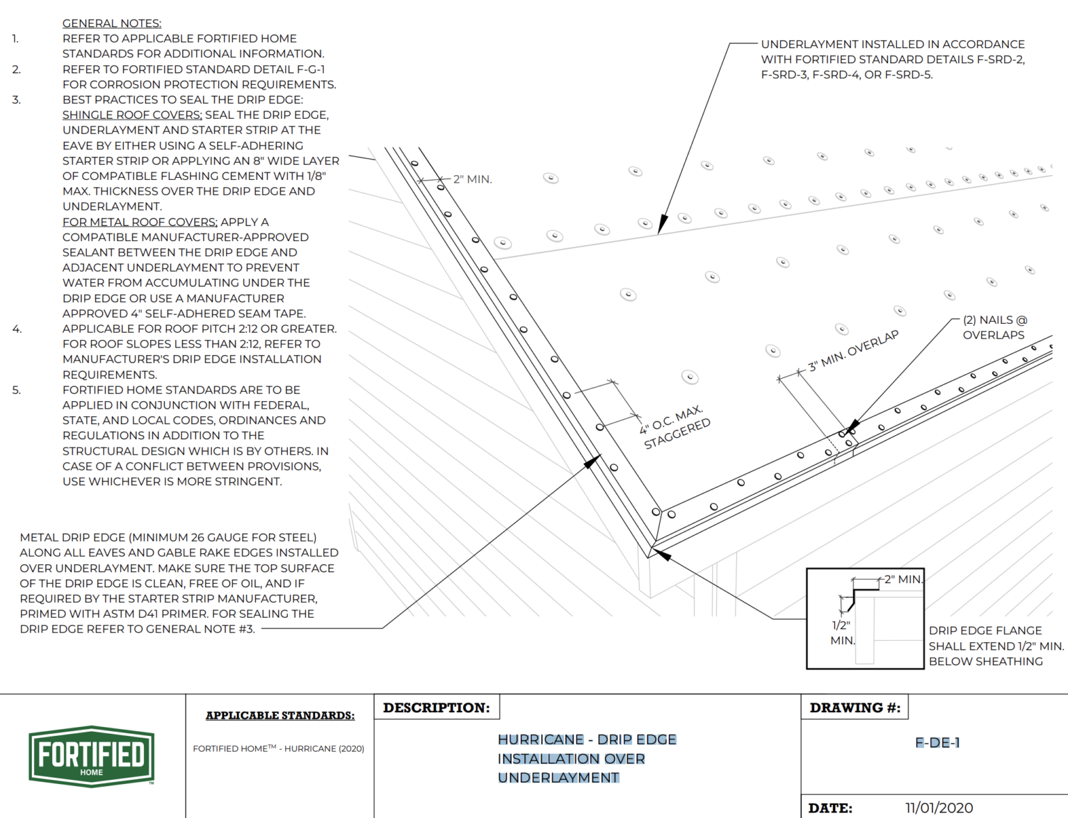 Hurricane-Resistant Drip Edge Installation Over Underlayment for ...