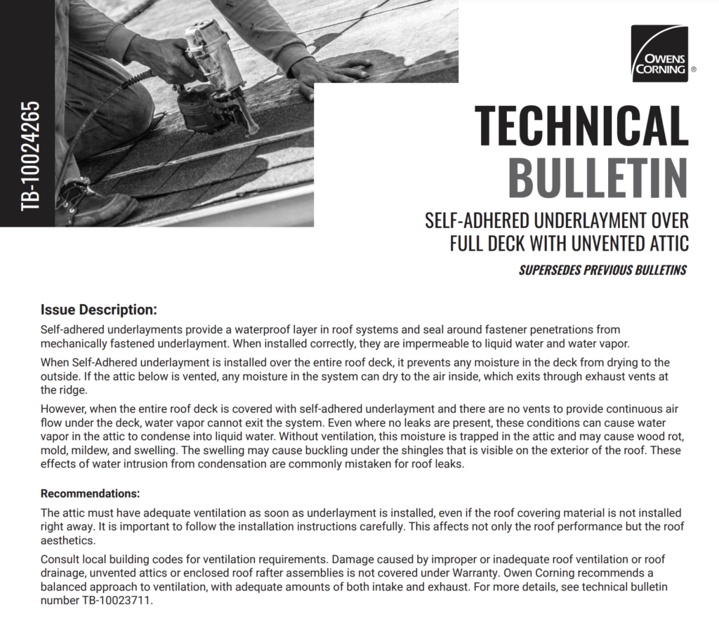 Ensuring Proper Installation of Self-Adhered Underlayment Over Full ...