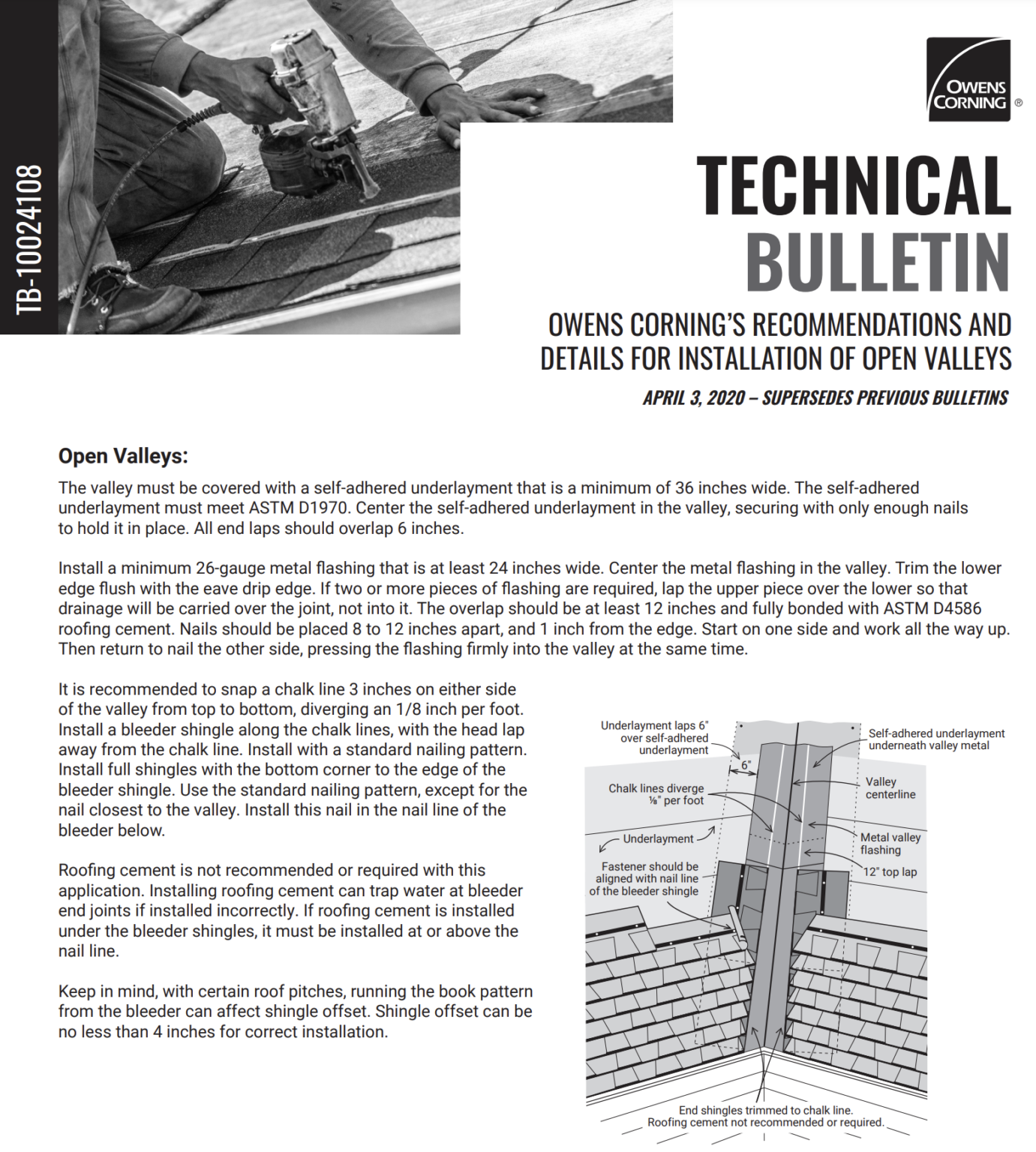 Proper Installation of Open Valleys: Owens Corning’s Recommendations ...