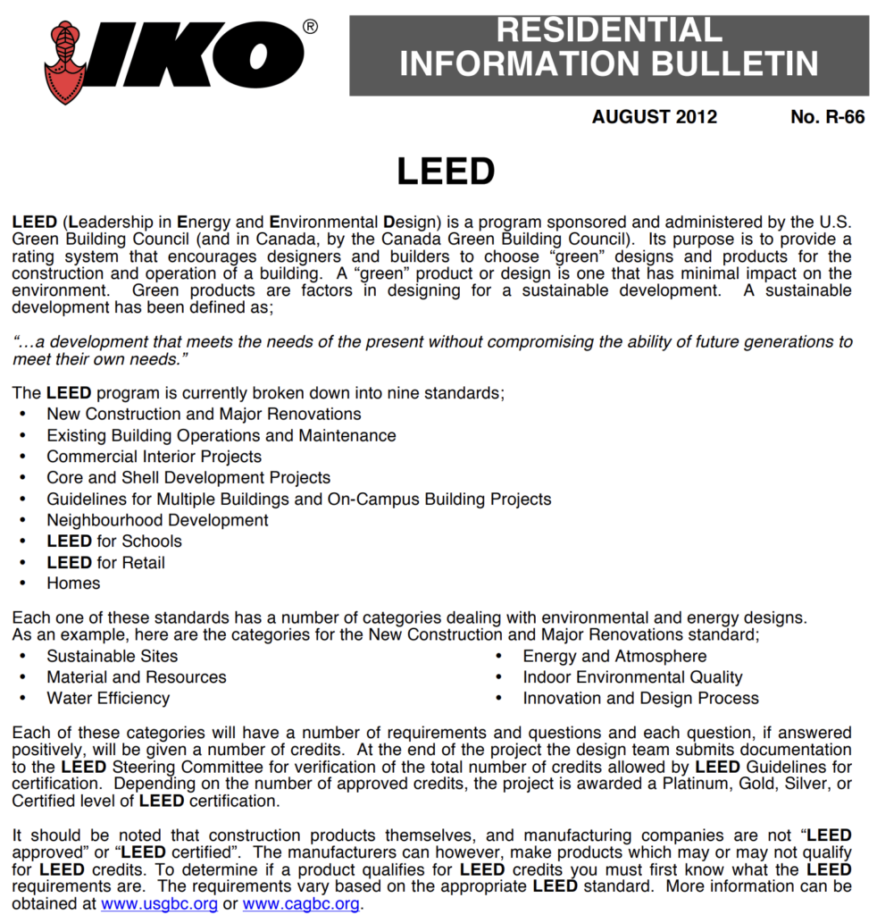 Understanding LEED Certification for Residential Construction: A ...