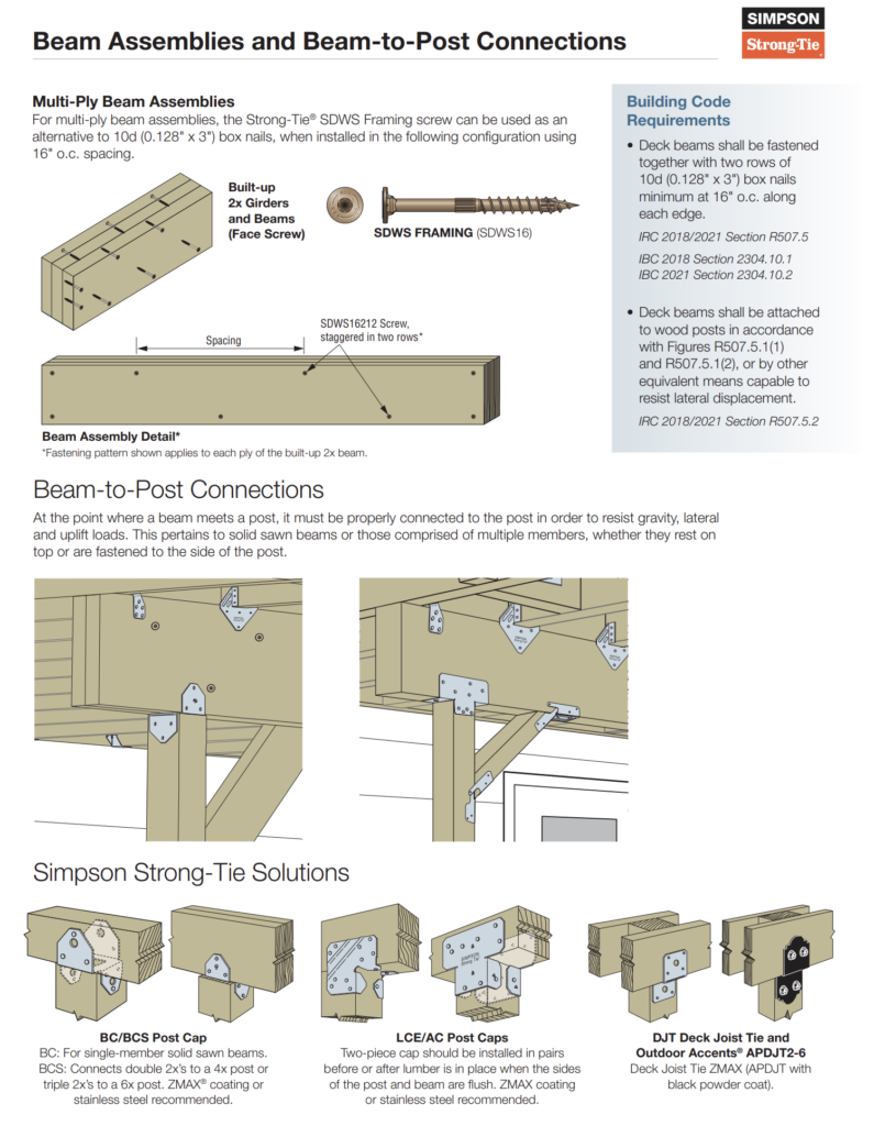 Deck Beam Assemblies and Beam-to-Post Connections: Ensuring Stability ...